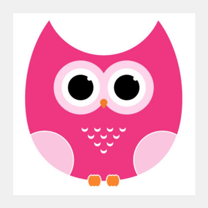 Cute Pink Owl Clipart
