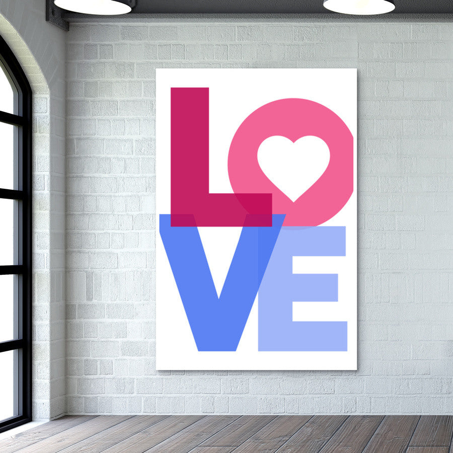 Love Typo Wall Art| Buy High-Quality Posters and Framed Posters Online ...