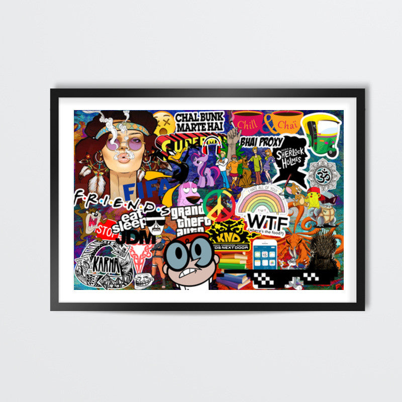 Sticker Bomb Wall Art| Buy High-Quality Posters and Framed Posters ...