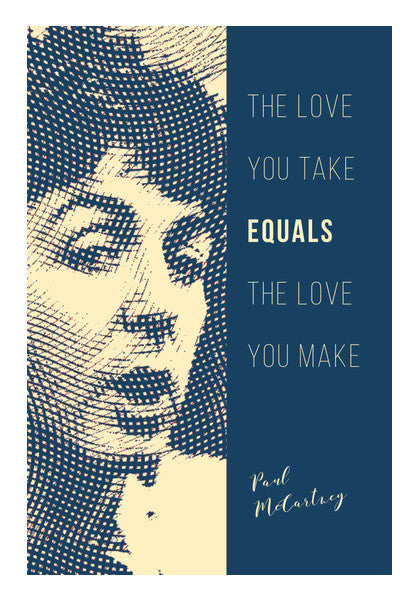 Paul McCartney Love Quote Wall Art| Buy High-Quality Posters and Framed ...