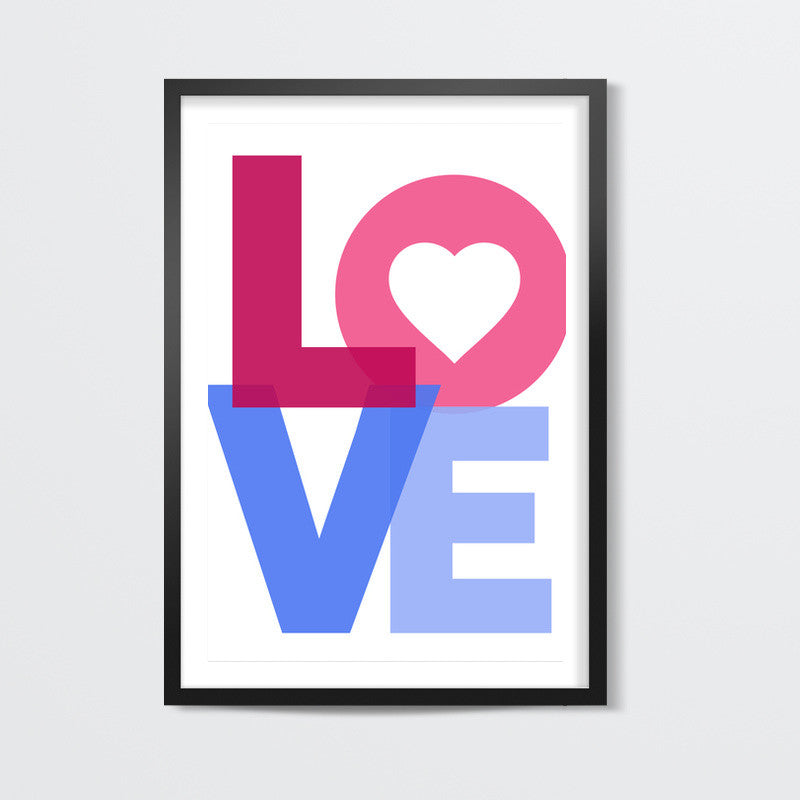 Love Typo Wall Art| Buy High-Quality Posters and Framed Posters Online ...