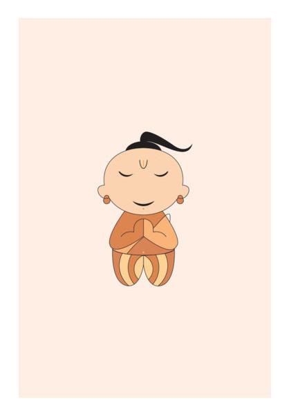 Brahmin Kid Cartoon Wall Art PosterGully Specials