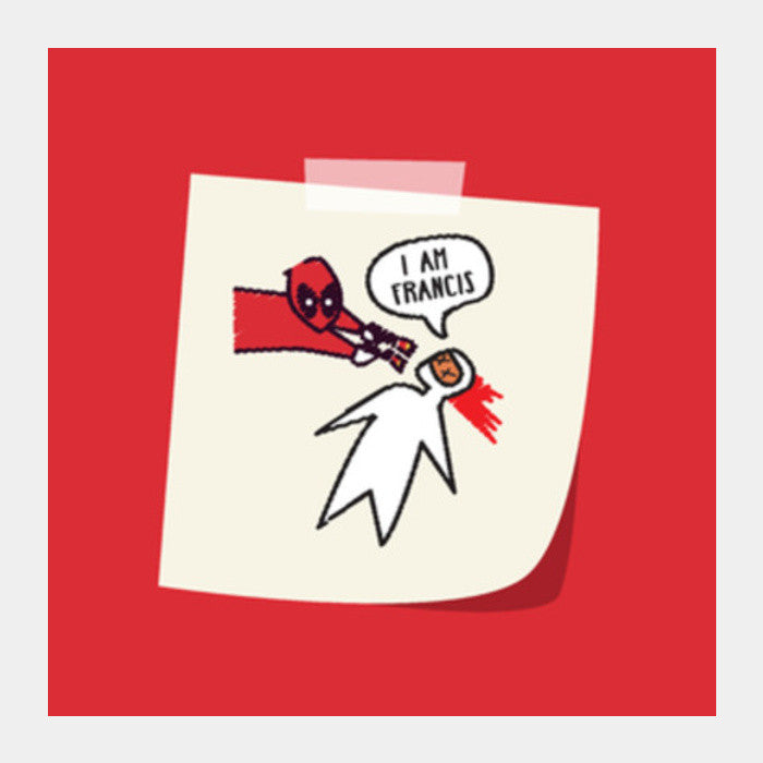 Deadpool Doodle Square Art Prints| Buy High-Quality Posters and Framed ...