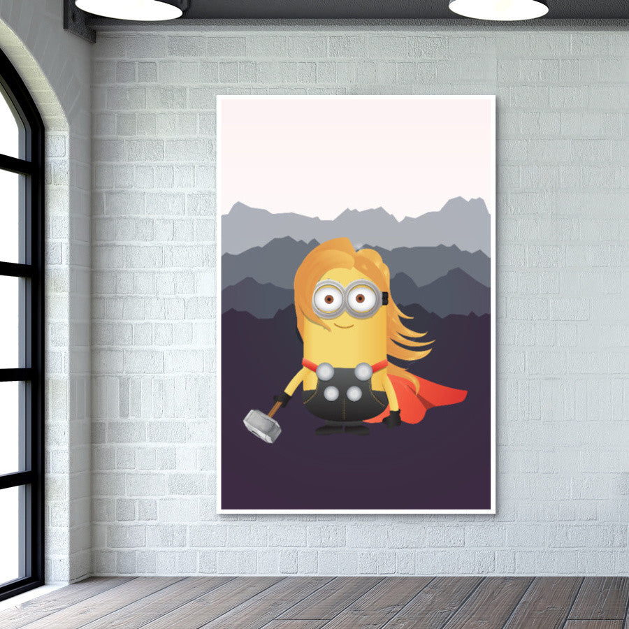 Minion Thor Wall Art| Buy High-Quality Posters and Framed Posters ...