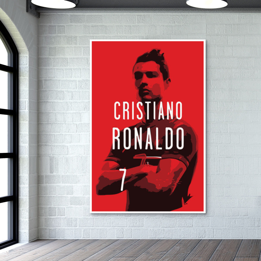 Cristiano Ronaldo Minimal Design Wall Art| Buy High-Quality Posters and ...