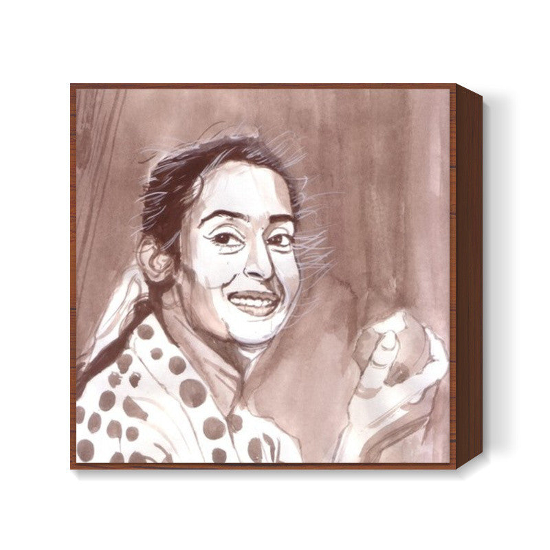 Nutan was a wonderful actress Square Art Prints| Buy High-Quality ...