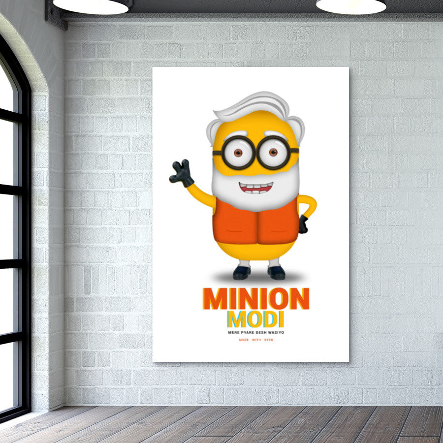 Minion Modi (made with beer) Wall Art| Buy High-Quality Posters and ...