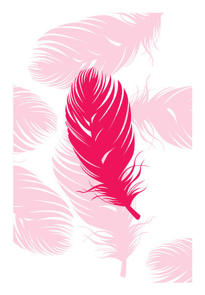 Pink Feather Wall Art| Buy High-Quality Posters and Framed Posters ...