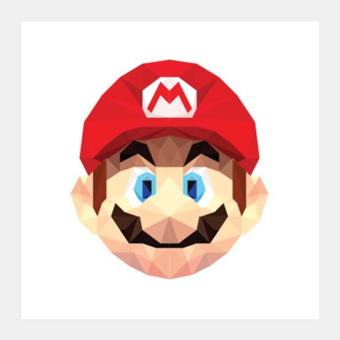 Mario Low Poly Square Art Prints| Buy High-Quality Posters and Framed ...