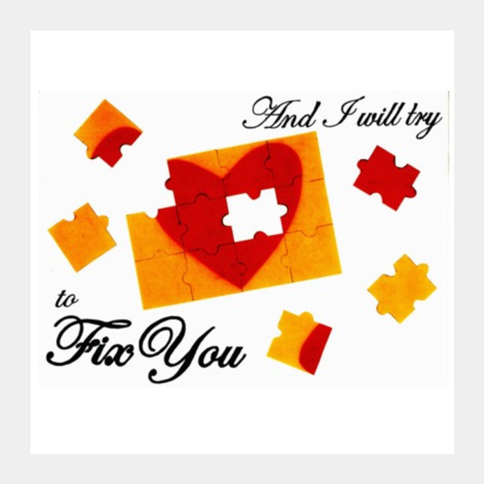 Fix You- Coldplay Square Art Prints| Buy High-Quality Posters and ...