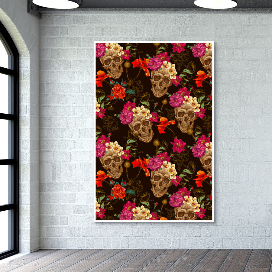 Skull Patterns Wall Art| Buy High-Quality Posters and Framed Posters ...