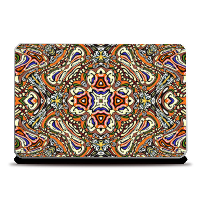 Colorful Abstract Folk Art Laptop Skins – PosterGully