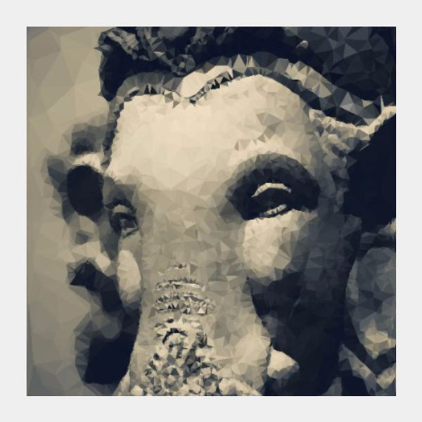 Ganesh Low Poly Square Art – PosterGully