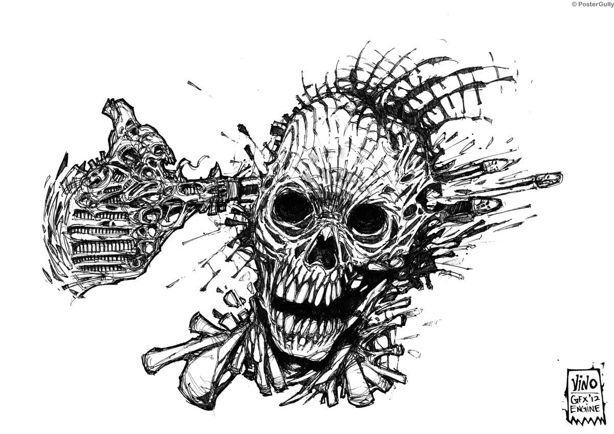 Buy Paintings Online | Fallout Line Art – PosterGully