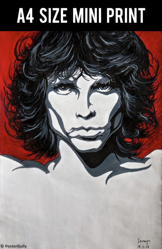 Jim Morrison Painting | Mini Print| Buy High-Quality Posters and Framed ...
