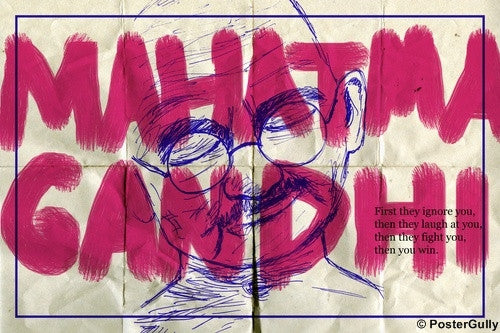 Mahatma Gandhi | Laugh | Quote| Buy High-Quality Posters and Framed ...