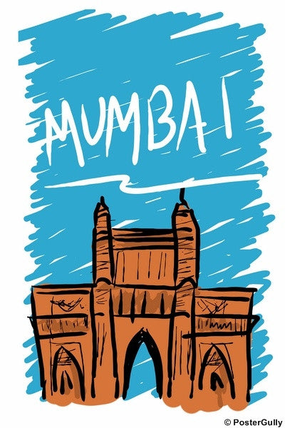 Mumbai | Sketch| Buy High-Quality Posters and Framed Posters Online ...