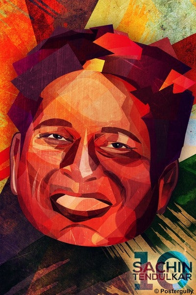 Sachin Tendulkar Geometrical Artwork| Buy High-Quality Posters and ...