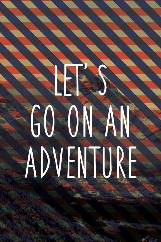 Adventure Motivational Stripes Artwork | PosterGully Specials
