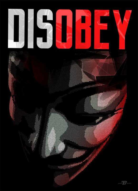 Anonymus Disobey Artwork PosterGully Specials| Buy High-Quality Posters ...