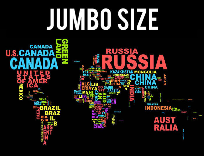 World Map | Informative | Jumbo Poster| Buy High-Quality Posters and ...