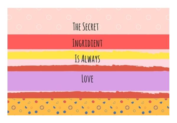 The Secret Ingridient Wall Art PosterGully Specials