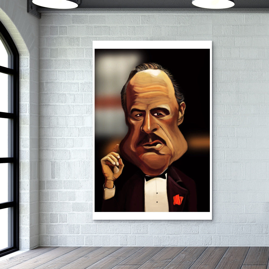 The Godfather | Caricature Wall Art| Buy High-Quality Posters and ...