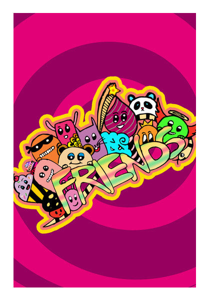 Friends Doodle!! Wall Art – PosterGully