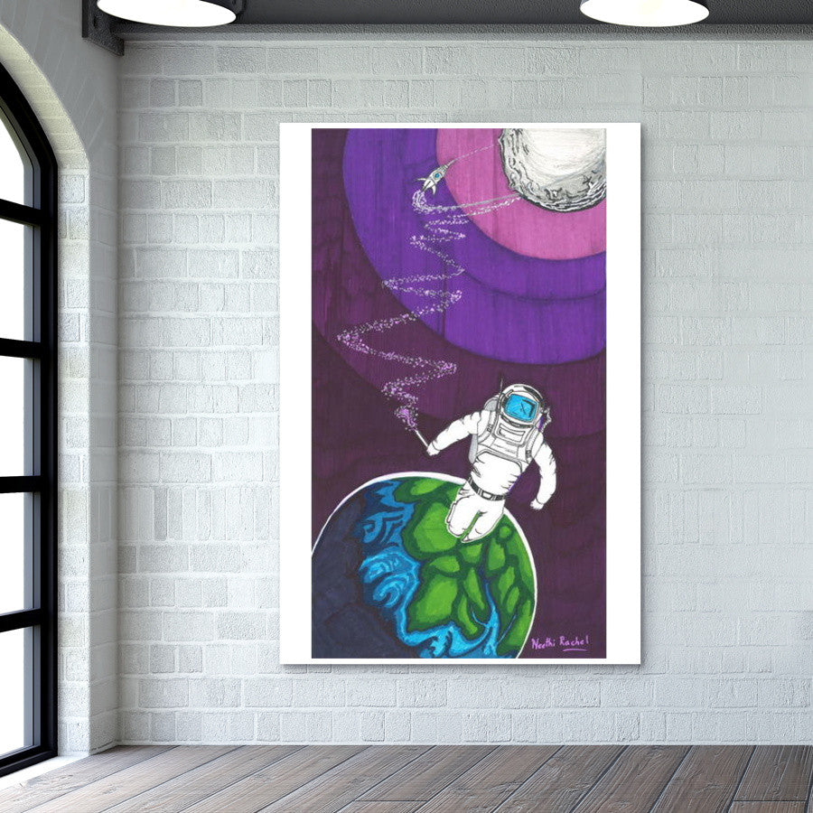 Spaceman Wall Art| Buy High-Quality Posters and Framed Posters Online ...