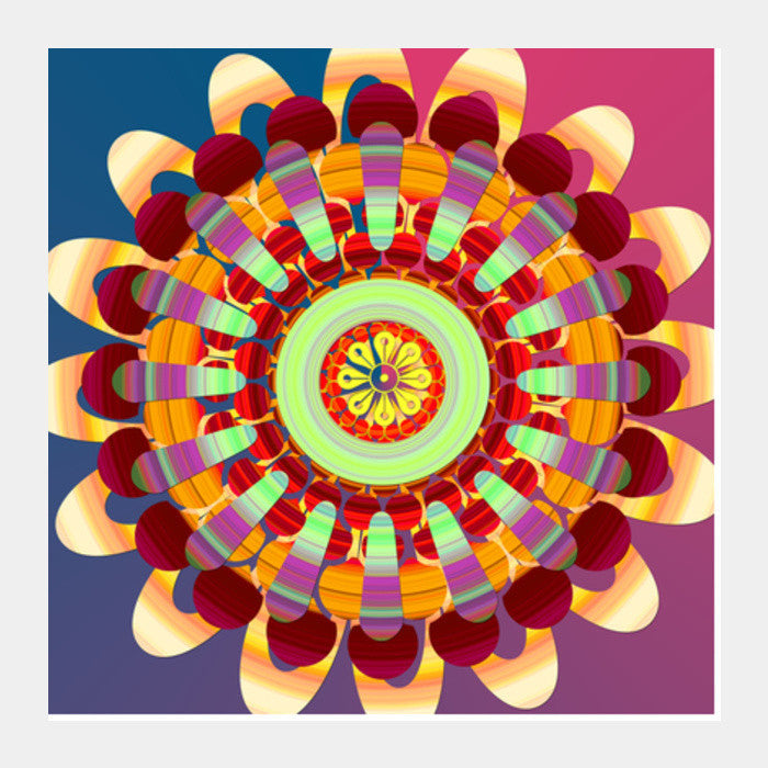 Colorful Mandala Square Art Prints PosterGully Specials