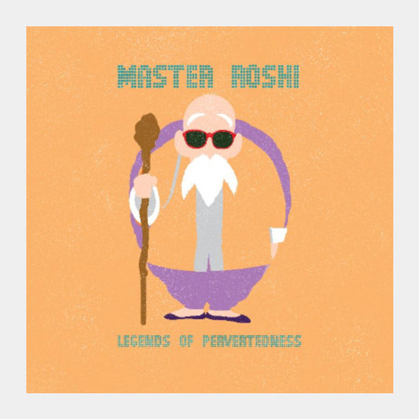 Master Roshi Dragon Ball Square Art | Rishabh Bhargava | PosterGully S