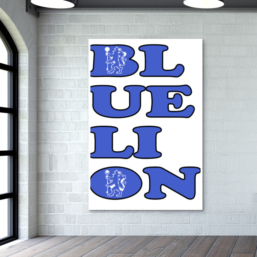 Chelsea : Blue Lion Wall Art| Buy High-Quality Posters and Framed ...