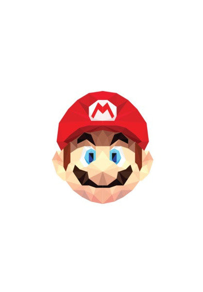 Mario Low Poly Wall Art| Buy High-Quality Posters and Framed Posters ...