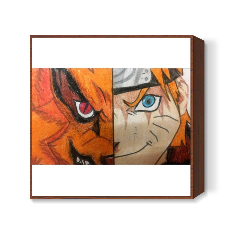 Naruto | Oil Pastel Sketch | Square Art Prints| Buy High-Quality ...