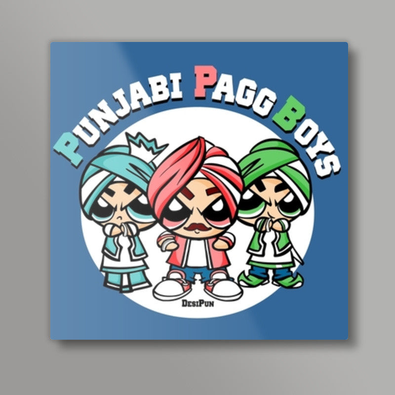 Punjabi Pagg Boys Square Art Prints| Buy High-Quality Posters and ...